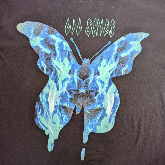 Lil Skies | Shirts | Lil Skies Concert Tee Featuring Blue Butterfly Xl ...